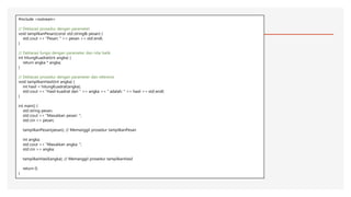 MAteri:Penggunaan fungsi pada pemrograman c++ | PPT