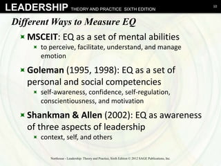 Trait Approach - Leadership theory and practice | PPTX
