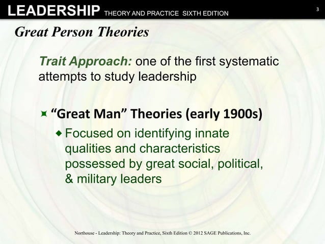 Trait Approach - Leadership theory and practice | PPT