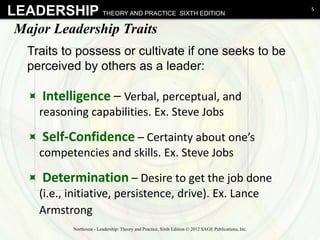 Trait Approach - Leadership theory and practice | PPT