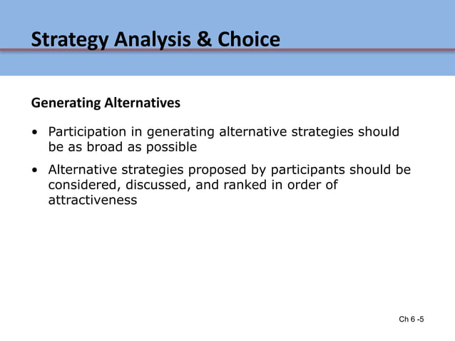 Chapter 2.3 Strategic Analysis &choice.ppt