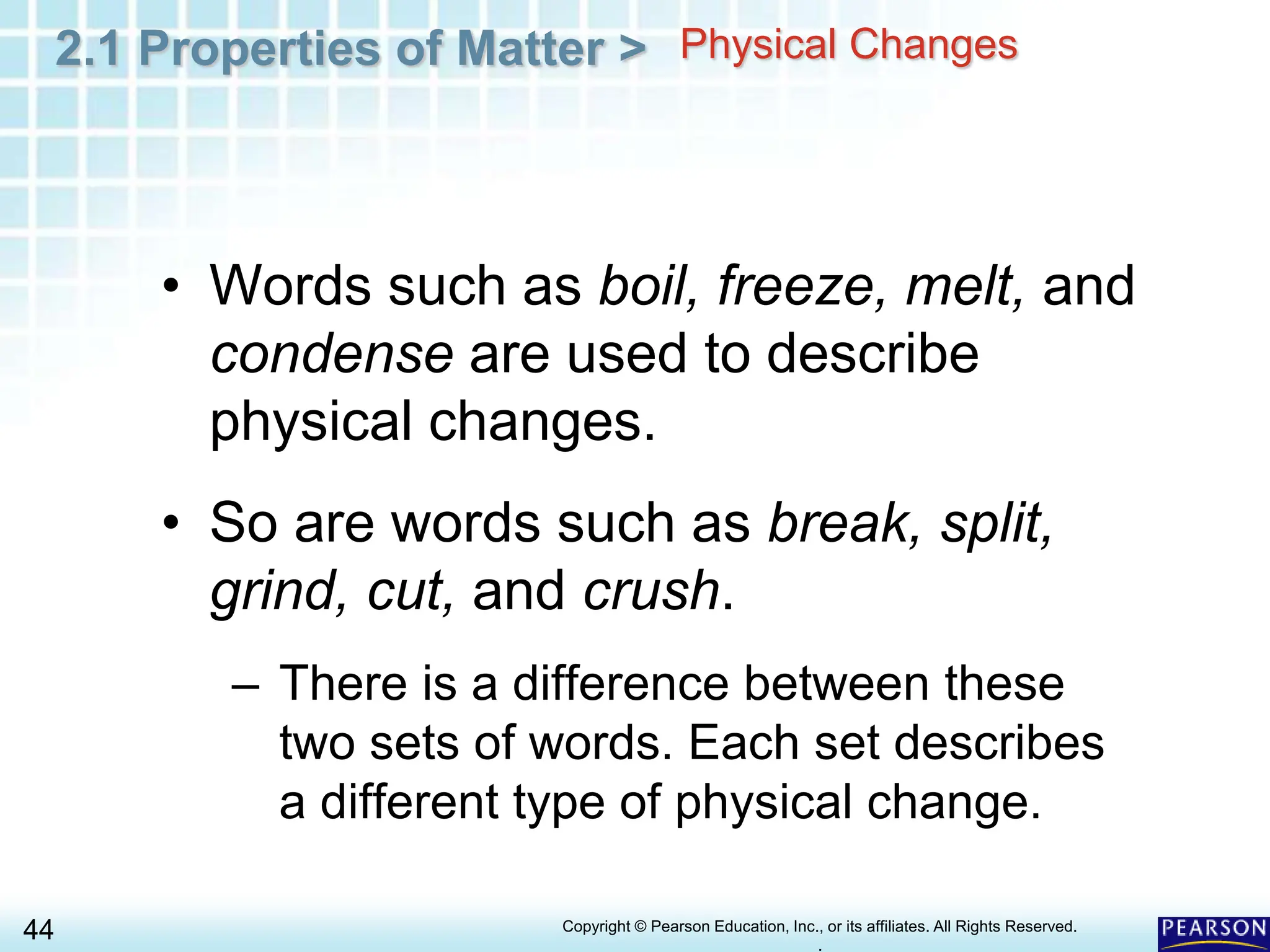 CHAPTER 2.1 POWER POINT Properties of Matter | PPT