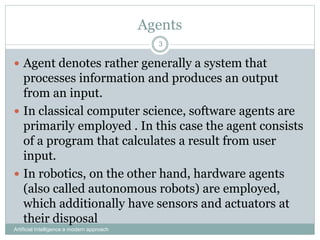 Intelligent agent - Artifical Intelligence | PPT