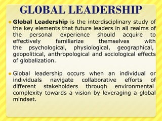CHAPTER 2 GLOBAL LEADERSHIP AND DEVELOPMENT OF TEAM- INTERNATIONAL ...