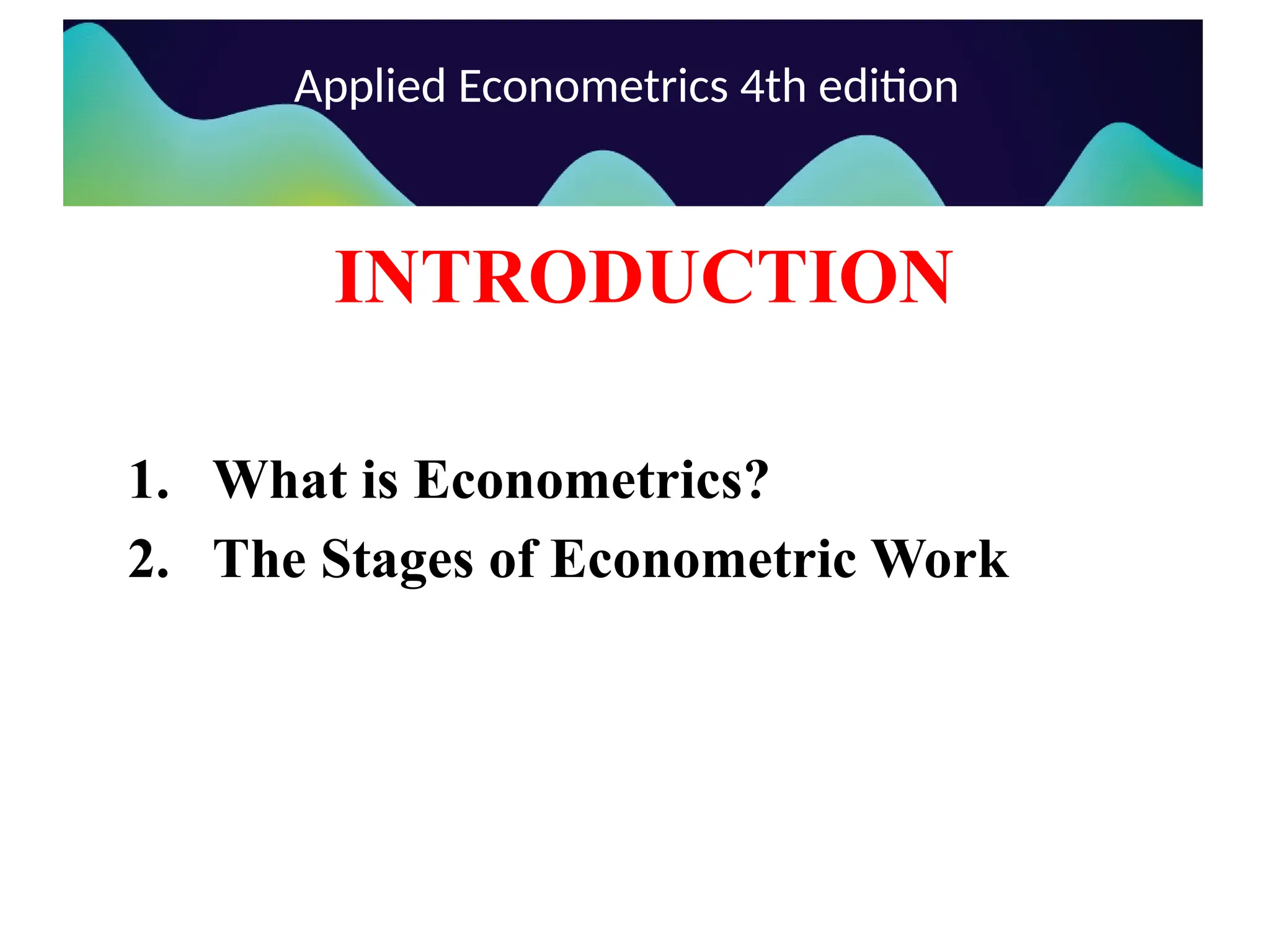 Applied Econometrics Global Edition Chapter 2 Pptx