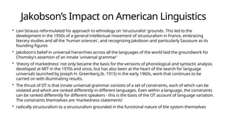 Roman Jakobson and Structrualism Roman Jakobson and Structrualism | PPTX