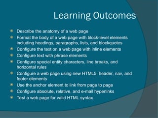chapter- 2 Basics of web design forcusing on html basics | PPT