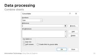 Information Technology - Excel Data Analysis | PPT