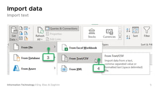 Information Technology - Excel Data Analysis | PPT