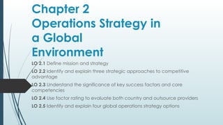 chapter2 operation strategy in global envioment | PPT