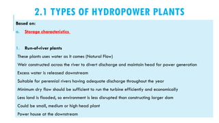 Types of Hydropower plants, their planning stages and components | PPTX