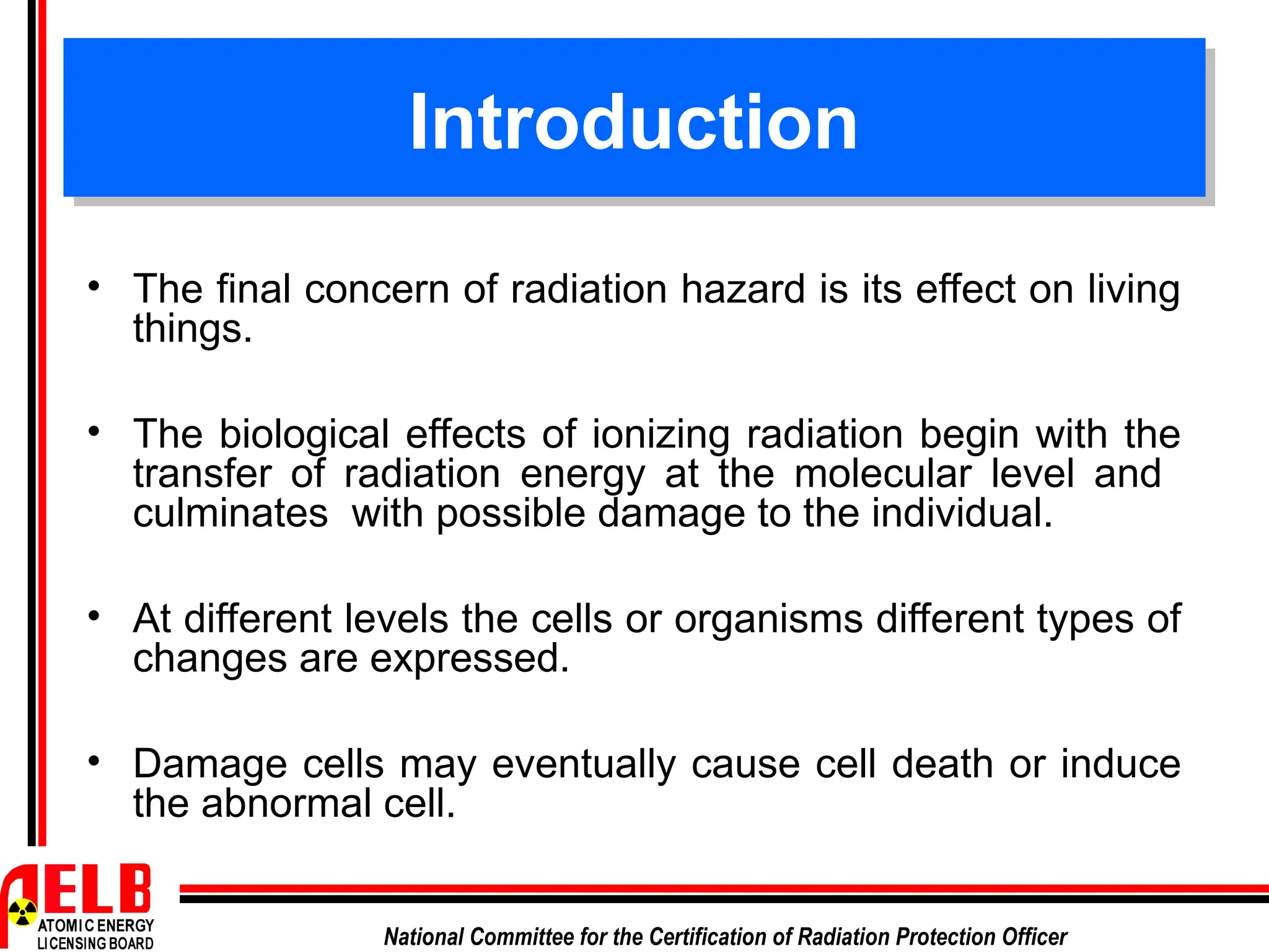 biological effect of ionizing radiation | PPT