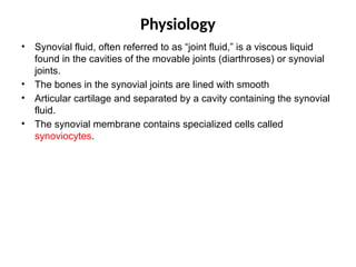 chapter 2 body fluid: synovial fluid analysis | PPTX