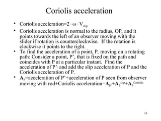Acceleration Analysis Kinematics of machinery | PPT