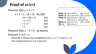 Boolean algebra and postulates and theorems | PDF