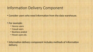 Comprehensive Guide to Data Warehouse Architecture and Components | PPTX