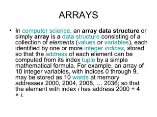 Chapter 2.2 data structures | PPT