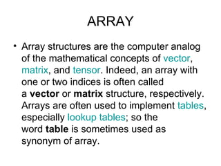 Chapter 2.2 data structures | PPT