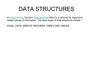 Chapter 2.2 data structures | PPT