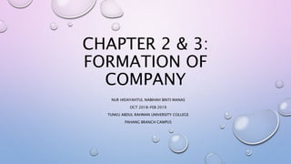Formation of Company | PPT