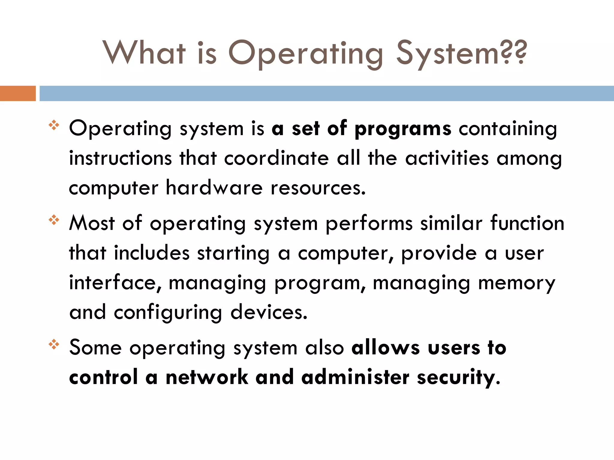 System Software Ppt Operating Systems Computer Software And Applications