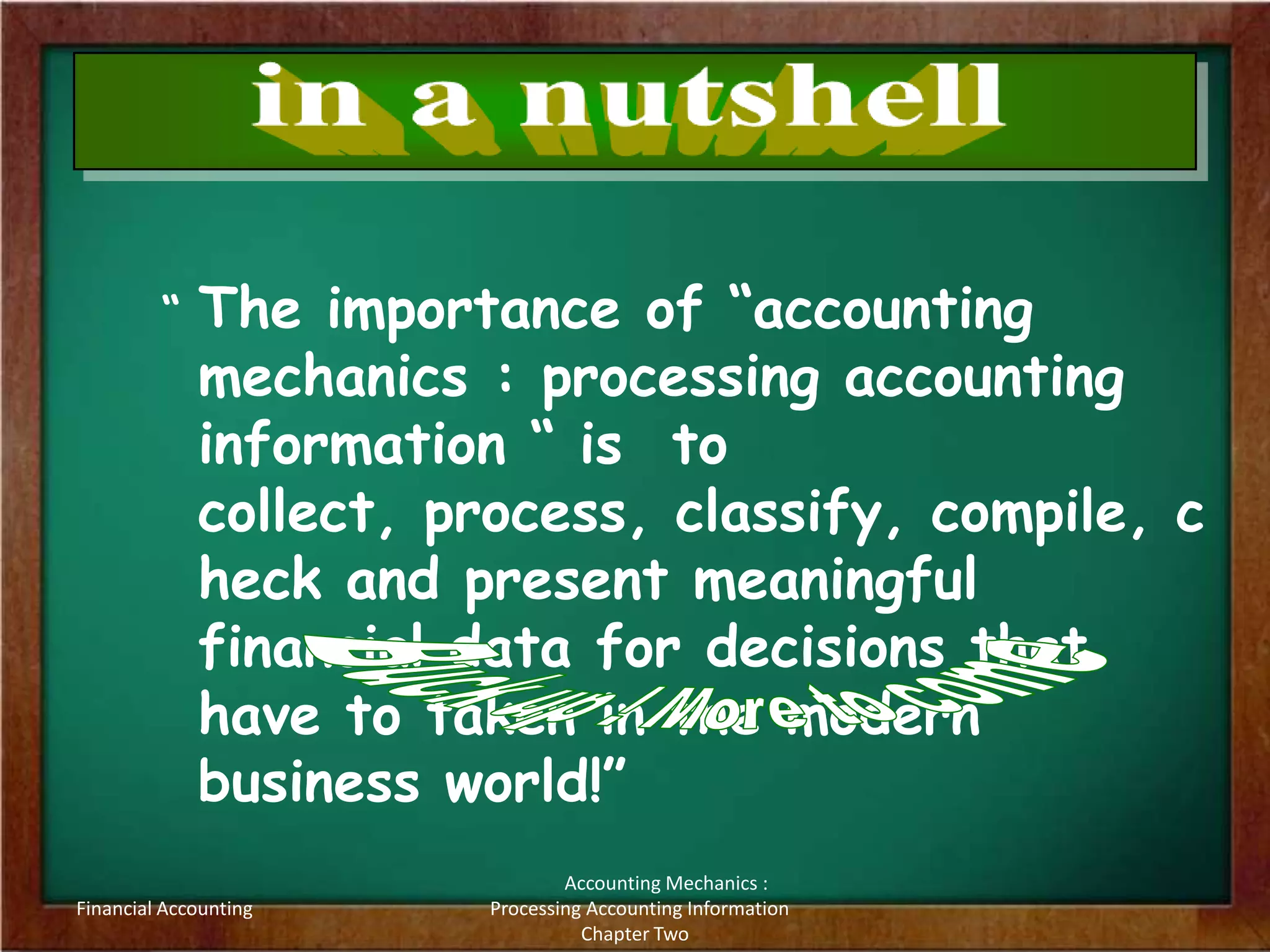 Basics of Accounting Mechanics-Processing Accounting Information | PPTX