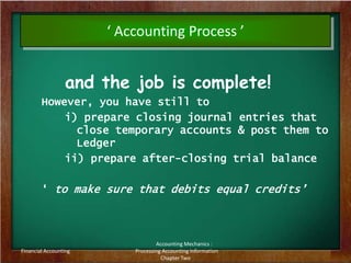 Basics of Accounting Mechanics-Processing Accounting Information | PPTX