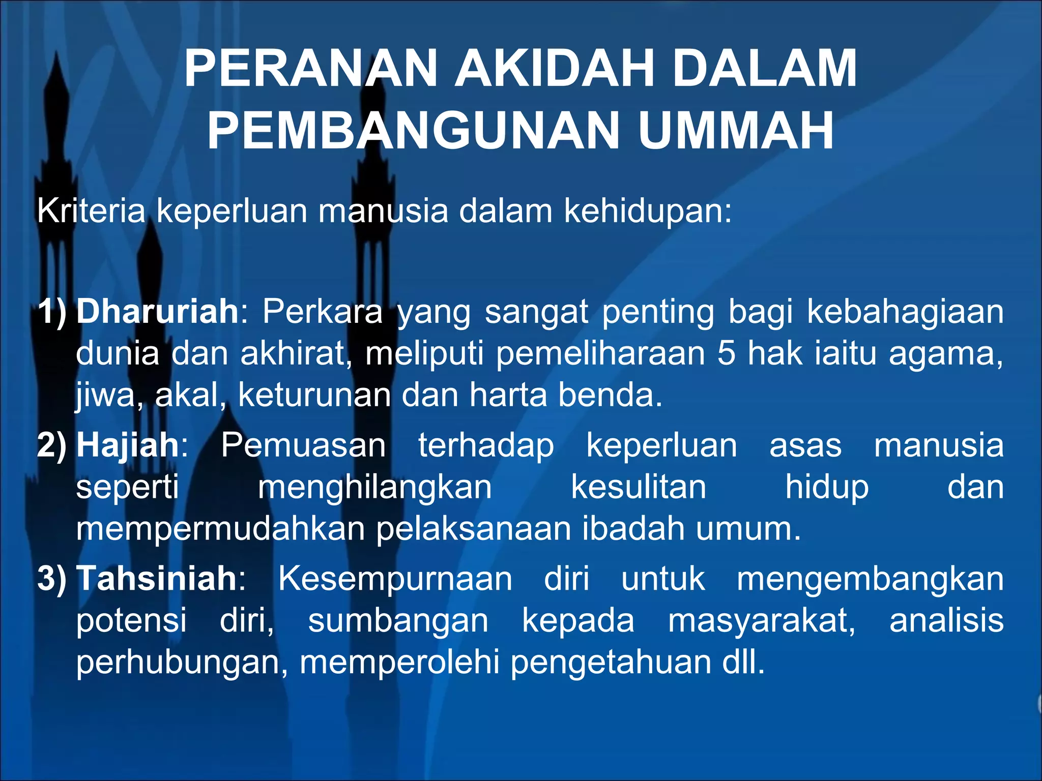 Chapter 2 akidah teras pembangunan muslim | PPT