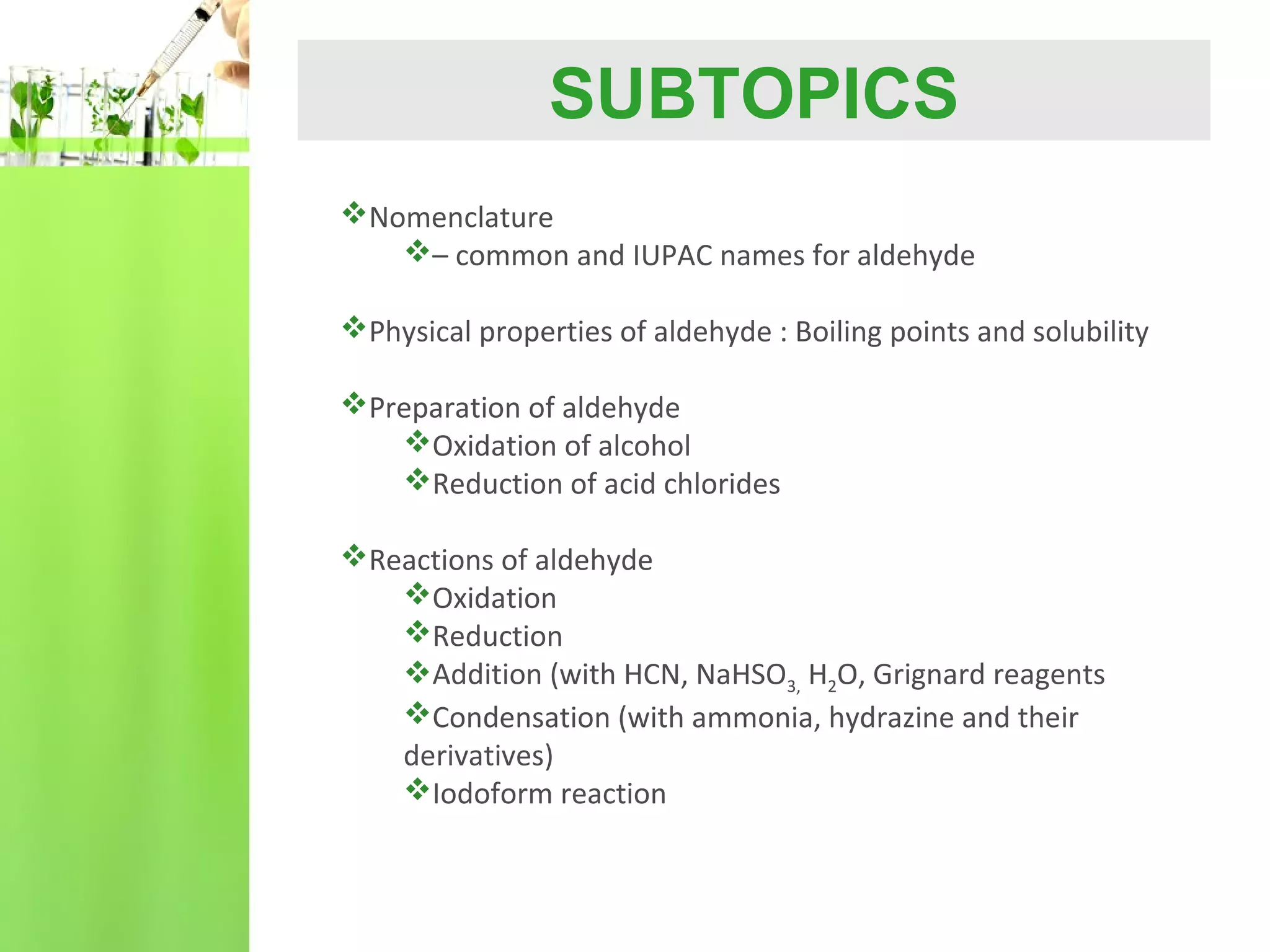 Chapter 2 aldehyde | PPT