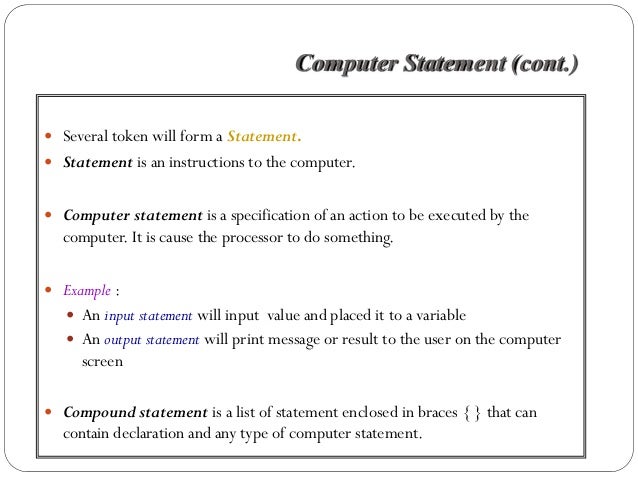 Chapter 2 basic element of programming Chapter 2 basic element of programming