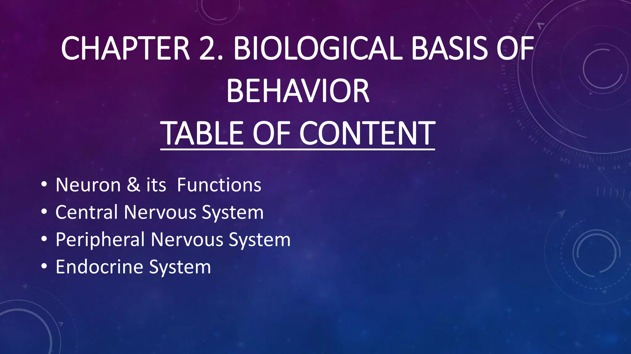 biological basis of behavior | PPT