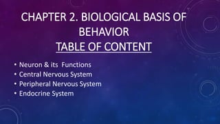 biological basis of behavior | PPT