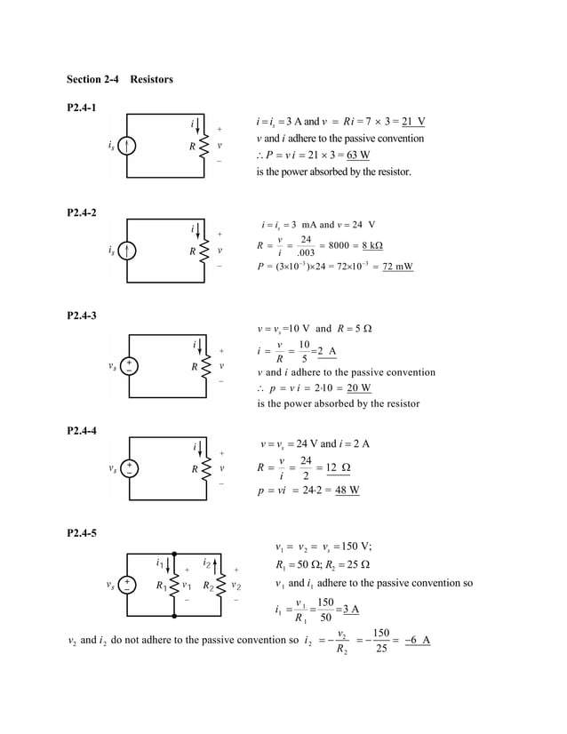 Chapter 2 circuit elements | PDF