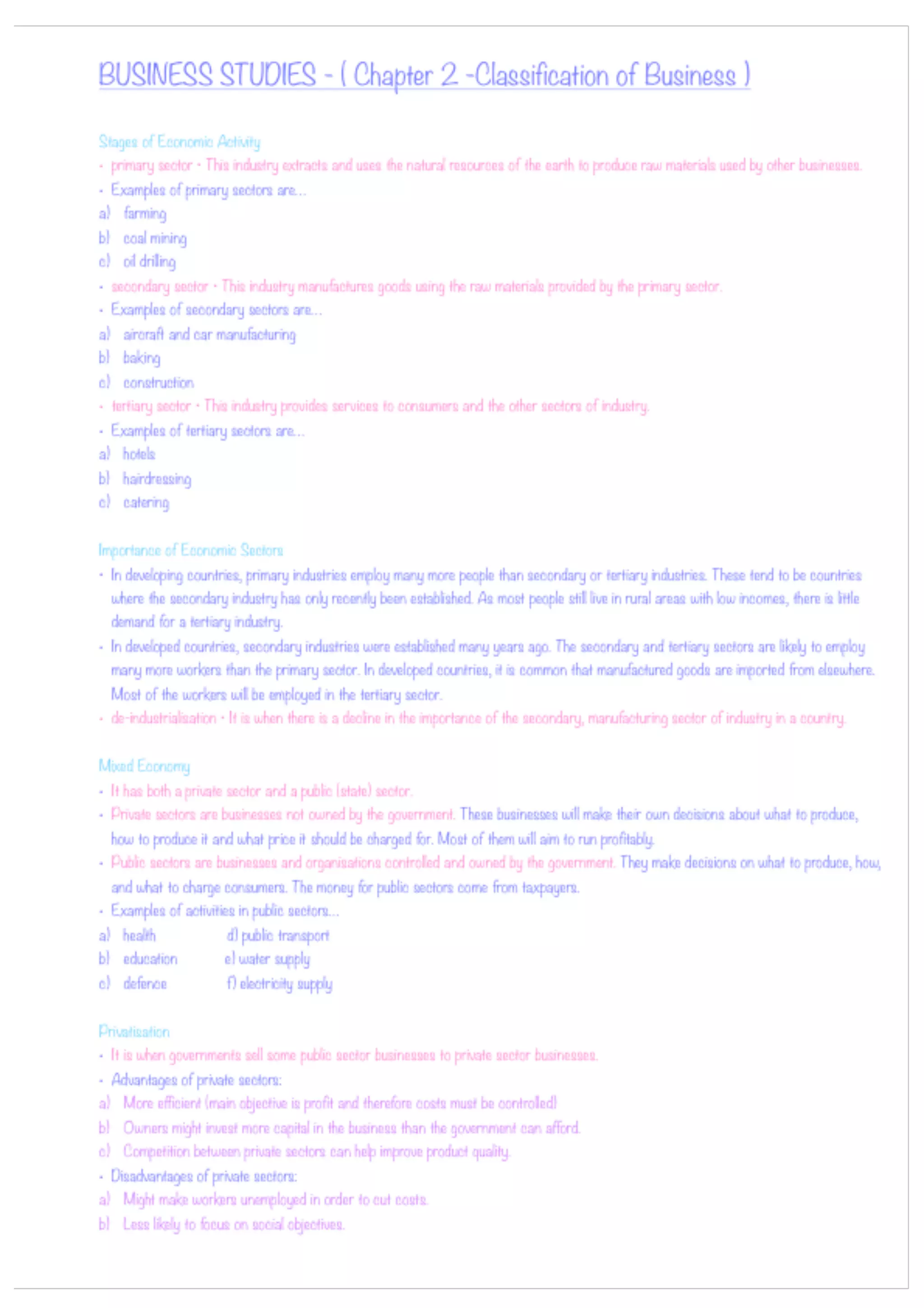 Chapter 2 classification of business | PDF