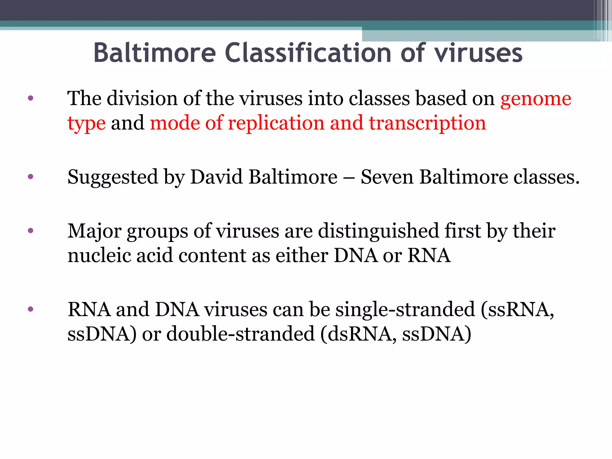Chapter 2 classification of virus | PPT