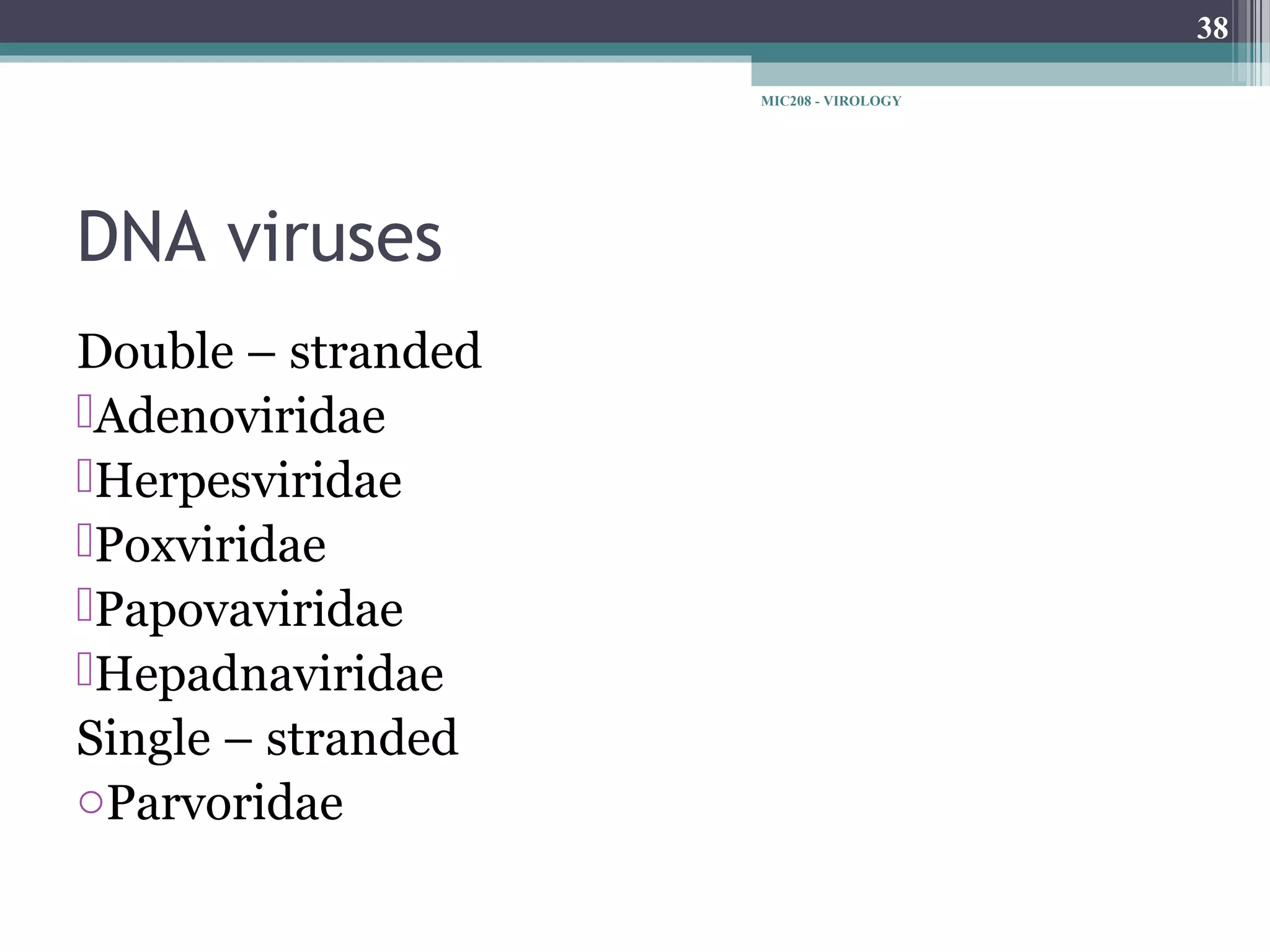 Chapter 2 classification of virus | PPT