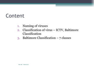 Chapter 2 classification of virus | PPT