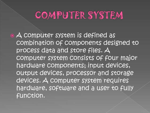Chapter 2 computer system | PPTX | Data Storage and Warehousing | Computing