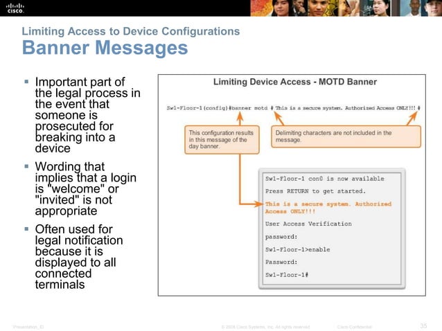 Chapter 2 : Configuring a network operating system | PPTX