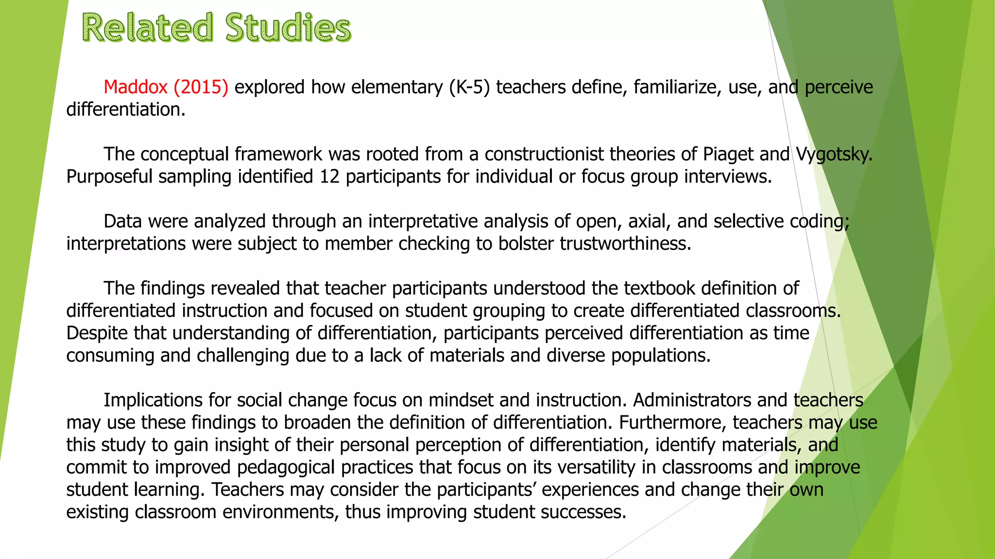DESIGN HEARING ON DIFFERENTIATED INSTRUCTION CHAPTER 2 | PPTX