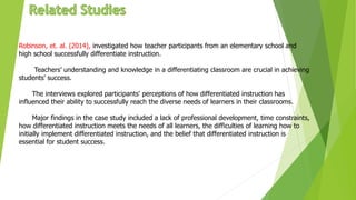 DESIGN HEARING ON DIFFERENTIATED INSTRUCTION CHAPTER 2 | PPTX