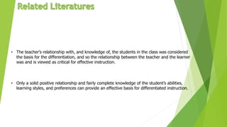 DESIGN HEARING ON DIFFERENTIATED INSTRUCTION CHAPTER 2 | PPTX