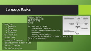 C++ programming basics | PPT