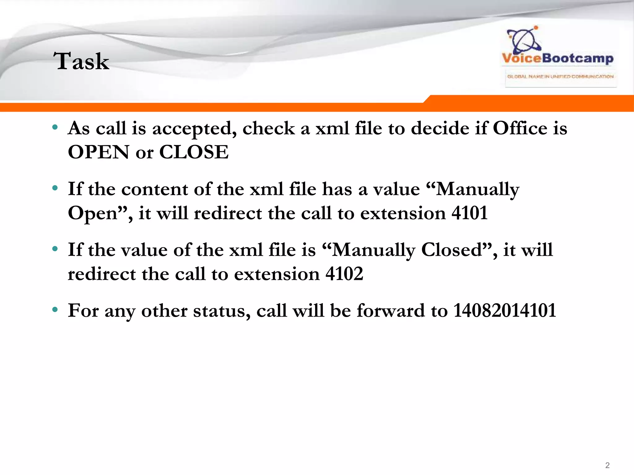 cisco uccx - creating script to read xml files | PPTX