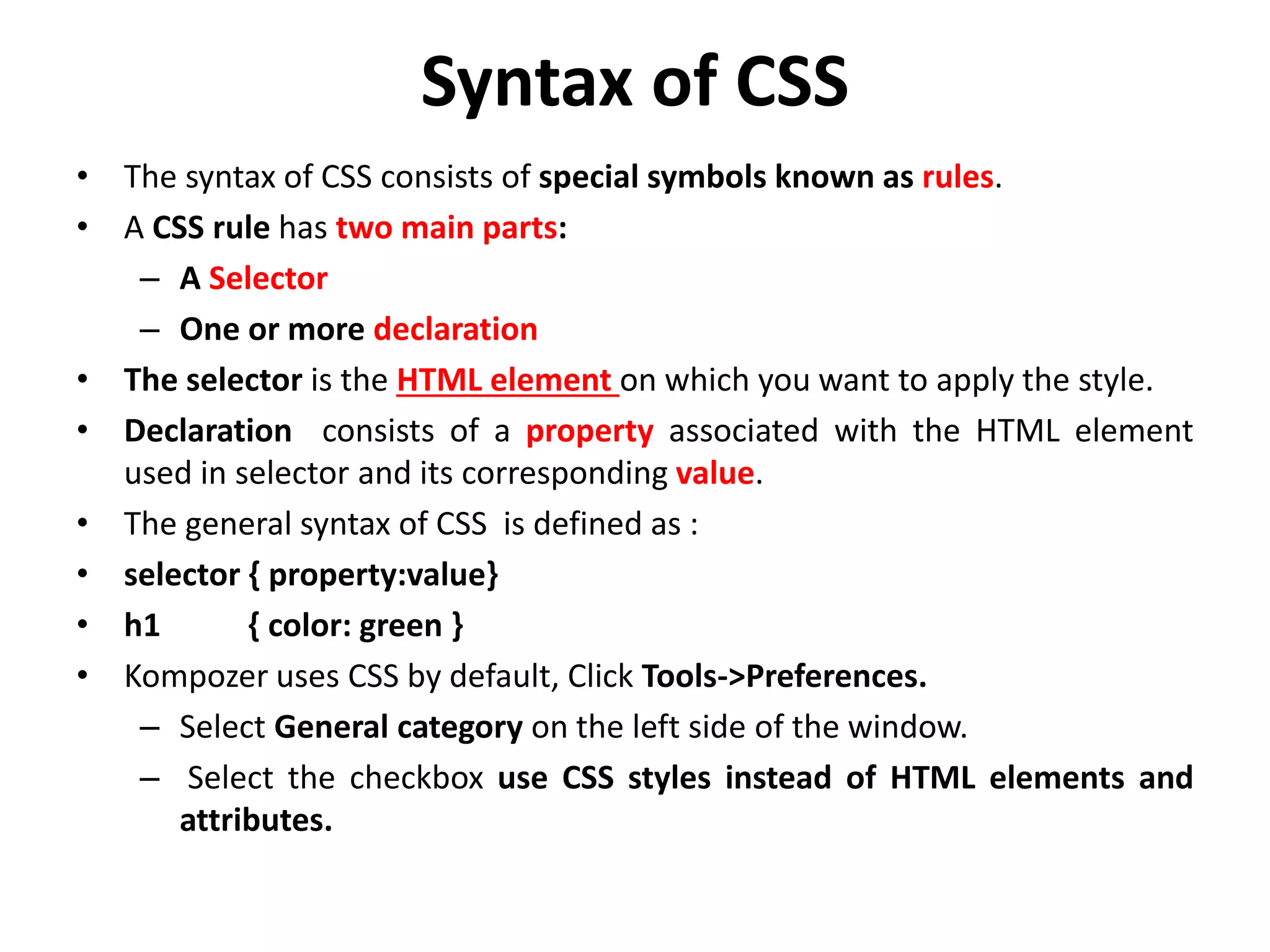 Std 12 Computer Chapter 2 Cascading Style Sheets and Javascript(Part 1 CSS) | PPTX | Web Design ...