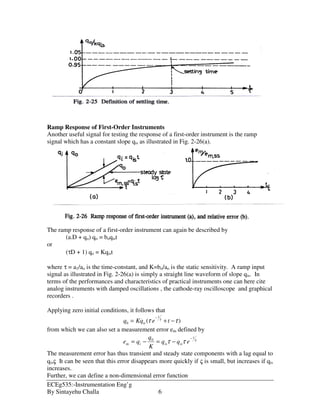 Chapter 2 dynamic characteristics of instruments | PDF