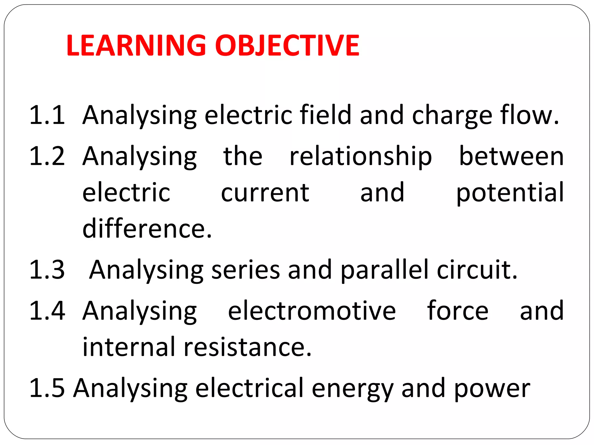 Chapter1: Electricity | PPT