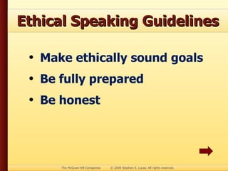 Chapter 2 - Ethics & Public Speaking | PPT