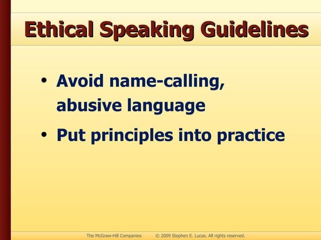 Chapter 2 - Ethics & Public Speaking | PPT