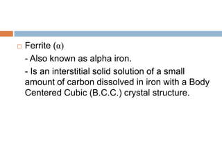 Chapter 2 ferrous material structure and binary alloy system | PPTX